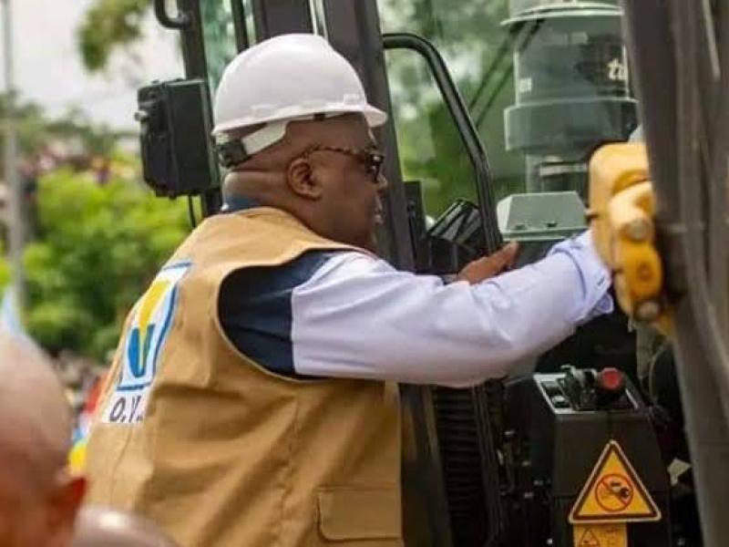 Route Kalambambuji : Félix Tshisekedi a lancé les travaux à Kananga | Actualite.cd